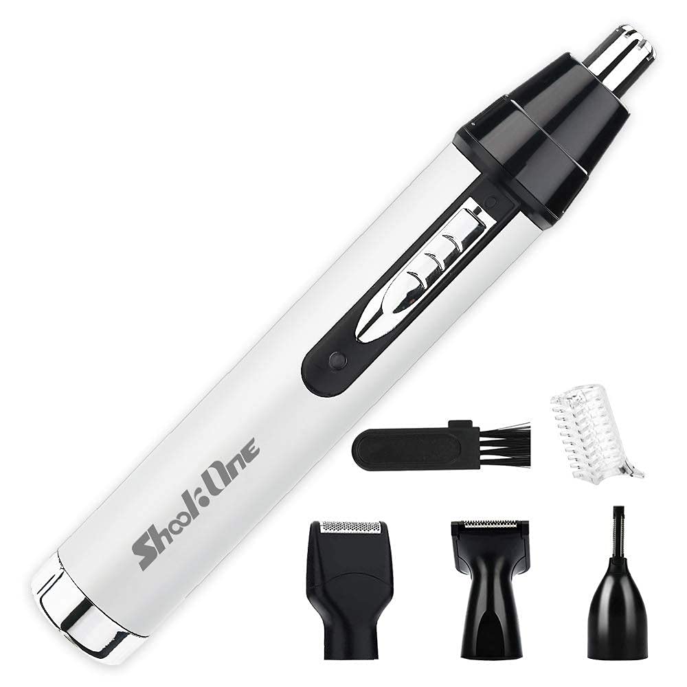 Nose Ear Hair Trimmer for Men Electric Trimmer Eyebrow Sideburns Men 4 in 1 Grooming Kit, USB Rechargeable, Waterproof, Eco-/Travel-/User-Friendly