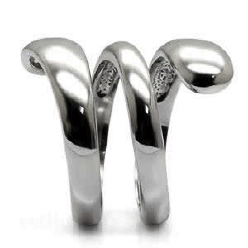 Marimor Jewelry High Polished Stainless Steel Coil Style Women's Fashion Cocktail Ring Size 8