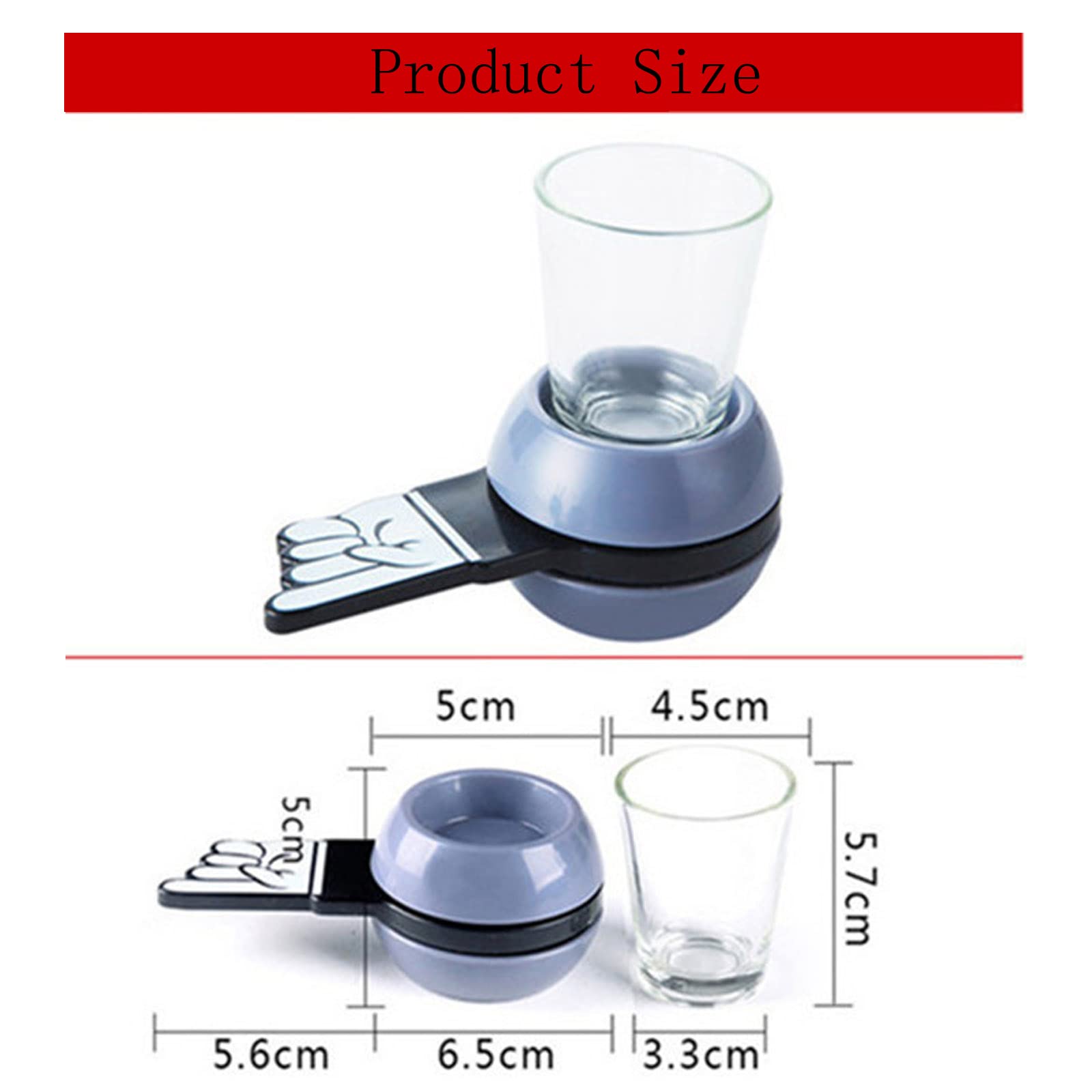 Spin the Shot Drinking Arrow Oointer Turntable, Bar Family Party Drinking Game Supplies, Shot Glasses,Shot Spinner (Cup Included)