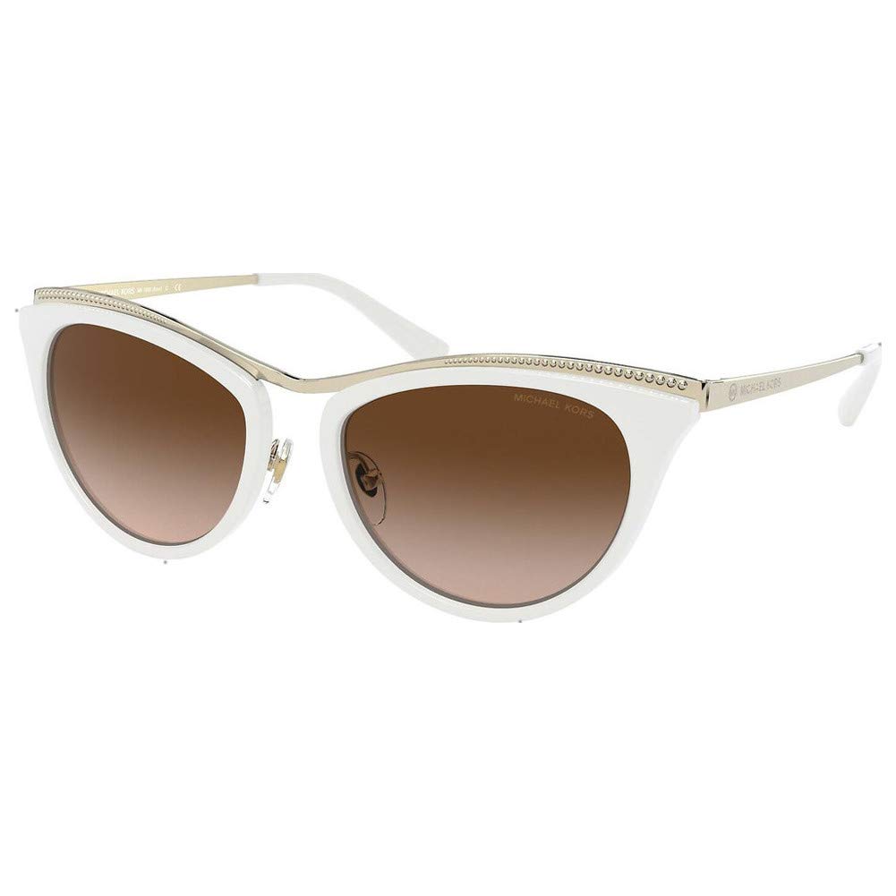 Michael Kors MK1065-111413 Sunglasses AZUR LIGHT GOLD/WHITE w/Brown Gradient 54mm