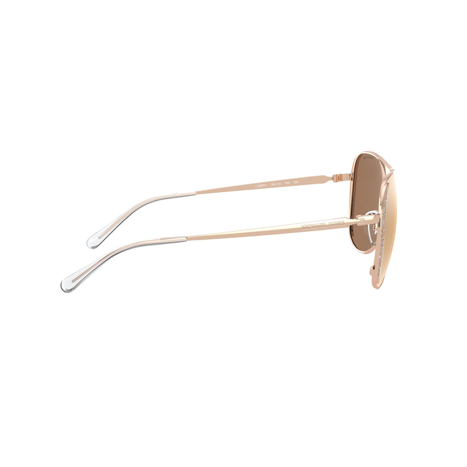 Michael Kors MK1082 Chelsea Glam Rose Gold Frame/Rose Gold Flash Lens One Size