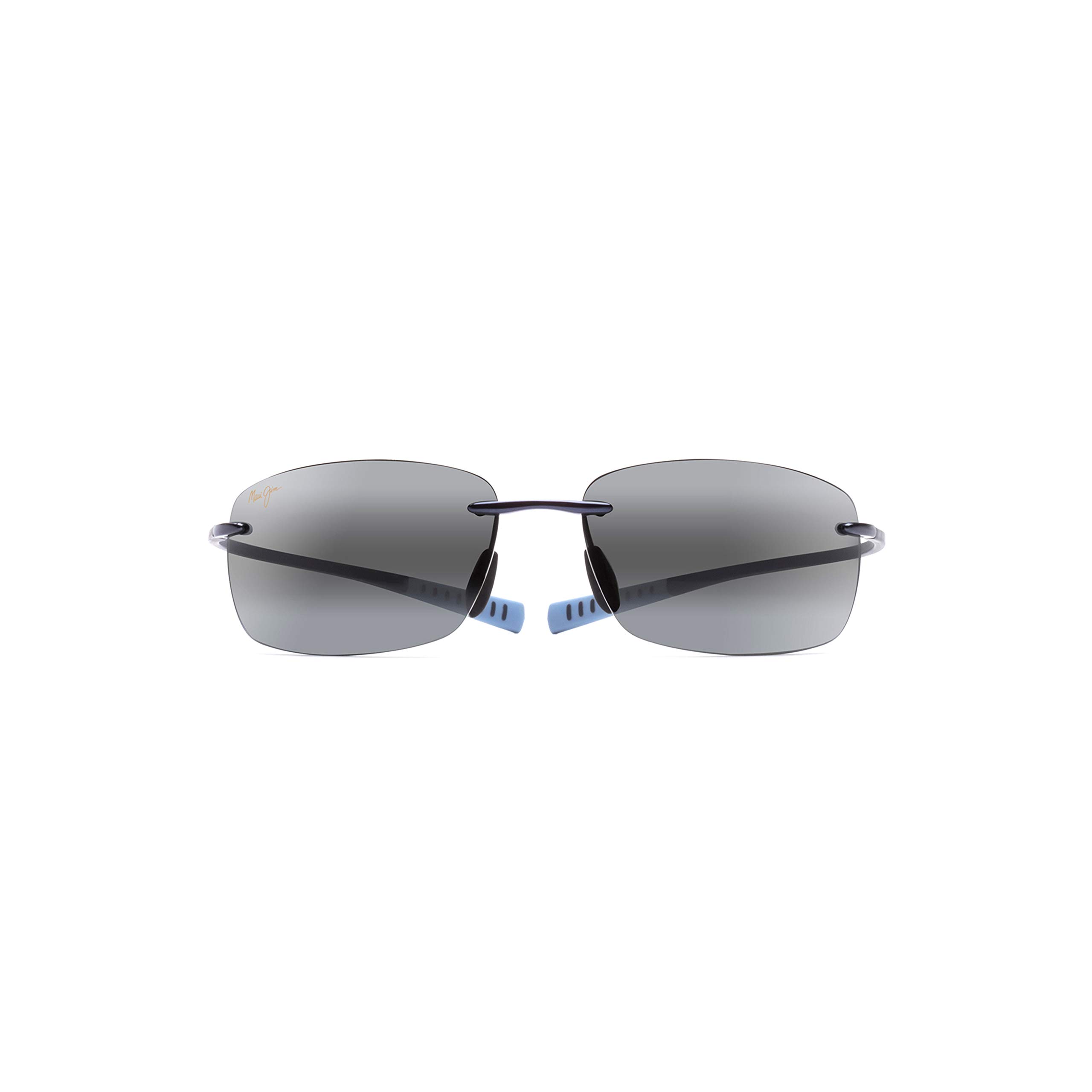 Maui Jim Men's and Women's Kumu Polarized Rimless Sunglasses, Blue/Neutral Grey, Large