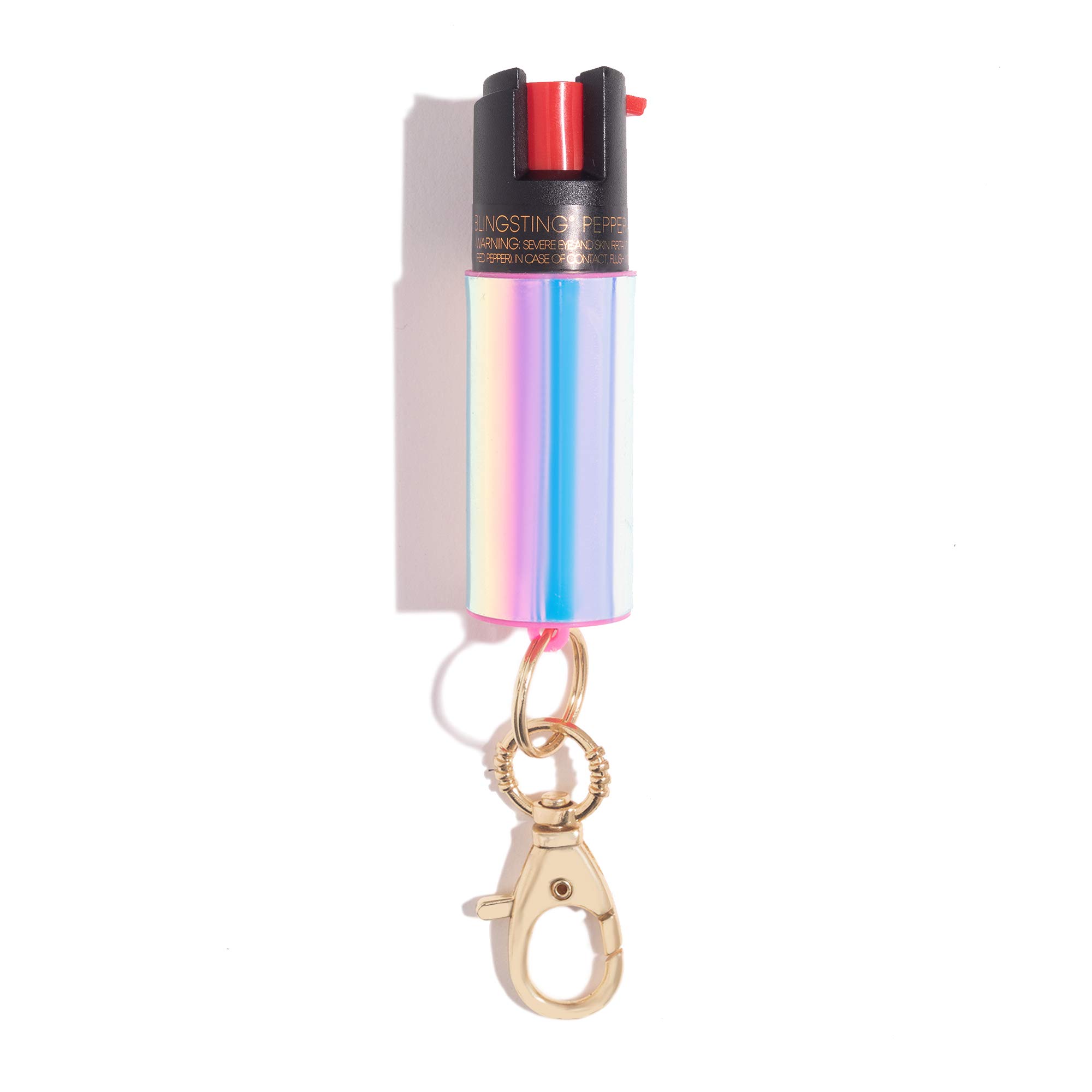 Pepper Spray Maximum Strength Self Defense Keychain for Women, 12-foot Spray Range & UV Dye - Holographic 2 Count