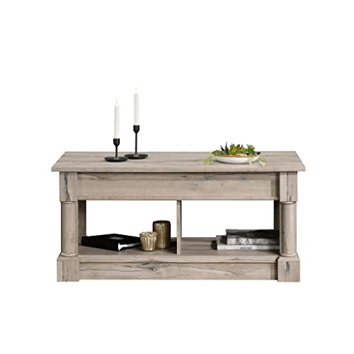 Sauder Palladia Lift-top Coffee Table, L: 43.15" x W: 21.65" x H: 19.61", Split Oak Finish