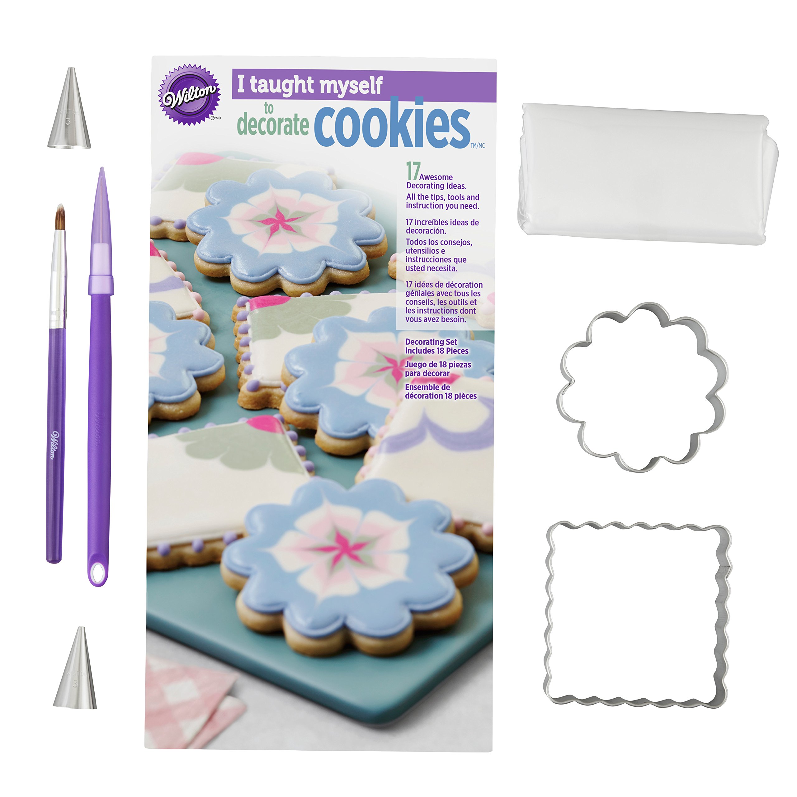 Wilton "I Taught Myself To Decorate Cookies" Cookie Decorating Kit with How-To Booklet