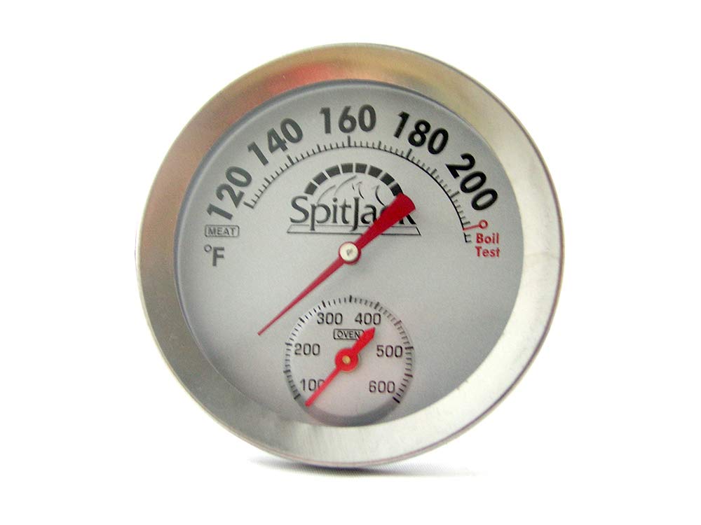 SpitJack Dual Sensor Meat and Oven Thermometer for Rotisserie Cooking Whole Pig, Hog, Lamb and Turkey. Internal and External Meat Probe for Grill, Smoker, Oven and Kitchen (2 Pack)