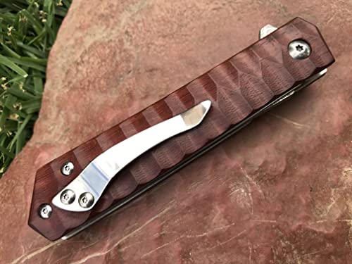 TACTICAL GEARZ Damascus Pocket Folding Knife! Rosewood Handle, Damascus Blade w/67 Layers & a VG10 Core! (Rogue XT)