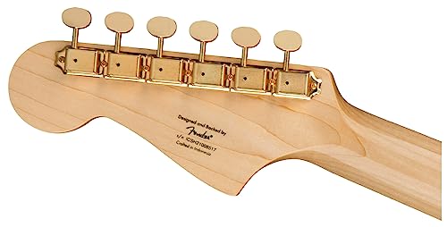 Squier 40th Anniversary Gold Edition Jazzmaster Electric Guitar, with 2-Year Warranty, Lake Placid Blue, Laurel Fingerboard
