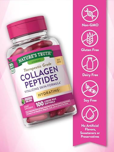 Nature's Truth Collagen Beauty Supplement | 100 Liquid Max Softgels | Non-GMO & Gluten Free Pills | Hydrating Formula