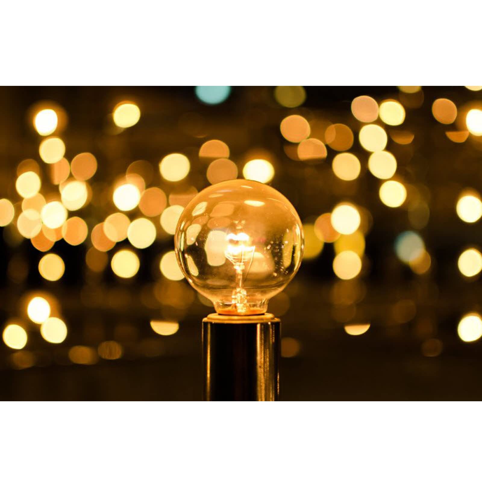 Replacement Bulbs G40 Clear Globe, 1.5 Inch with E12/C7 Candelabra Screw Base, 5 Watt Outdoor String Replacement Bulb for Garden, Patio, Living Room, 25 Pack