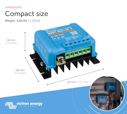 Victron SmartSolar MPPT 100|20 Solar Charge Controller - 100V, 20A