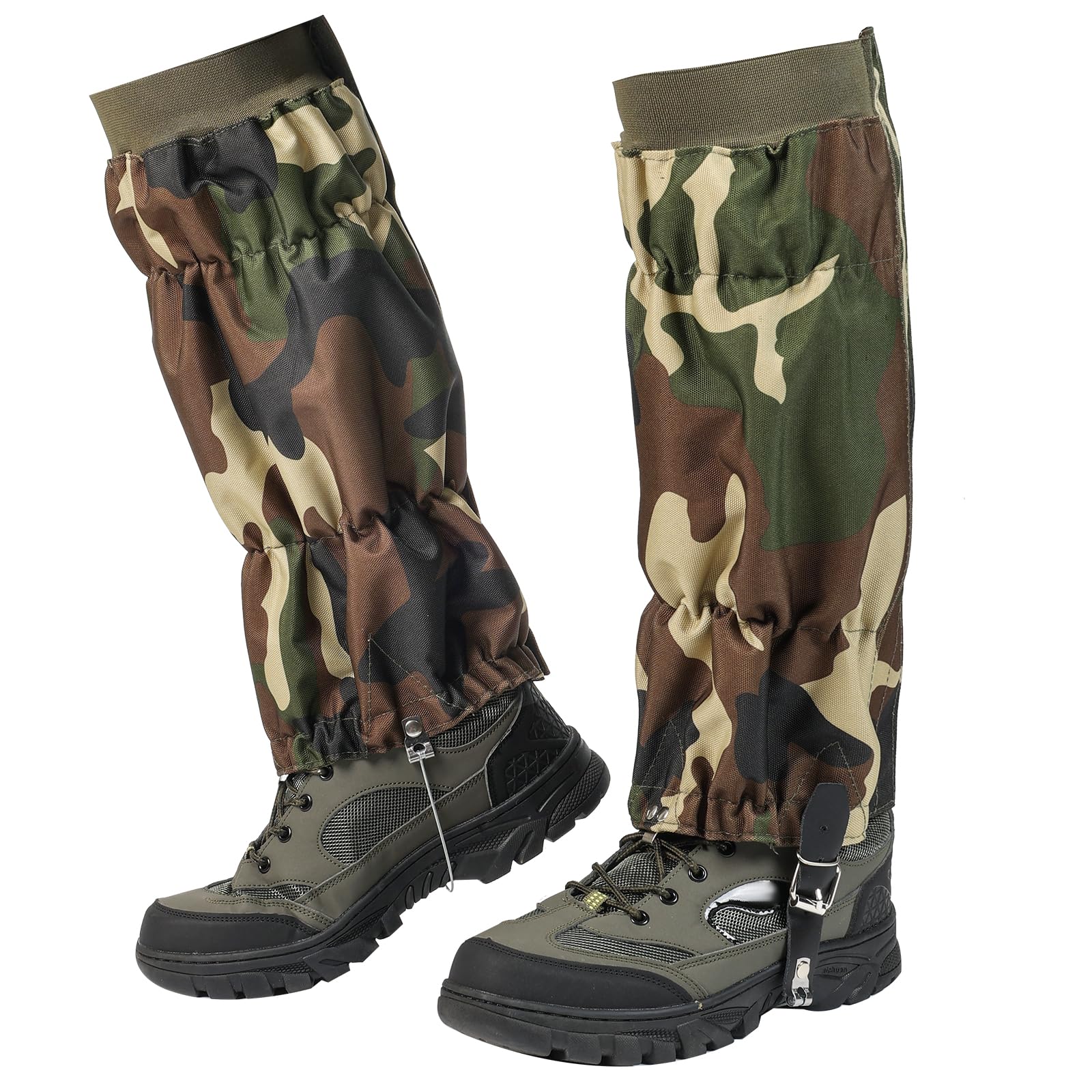 Snake Boots for Hunting Waterproof Snake Chaps for Hunting Boots Adjustable Snake Proof Gaiters Fits Men & Women Leg Bite Protective Guards