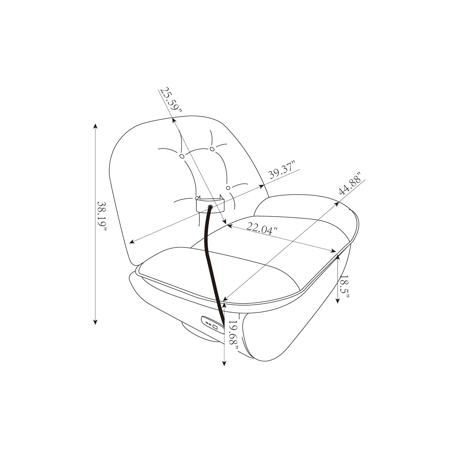 Power Glider Rocker Recline Chair, 360°Swivel Lift Electric Sofa with Cellphone Holder, Voice Wake-Up Function, USB Charger Port, Bluetooth Music Player Function Chair for Living Room (white)