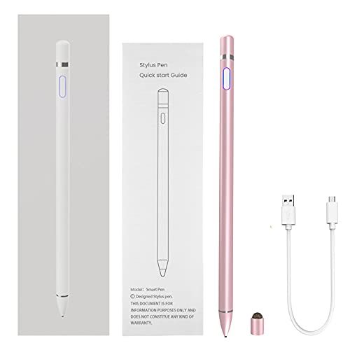 Stylus Pens for Touch Screens, Fine Point Stylist Pen Pencil Compatible with iPhone iPad Pro Air Mini and Other Tablets (Rose Gold)