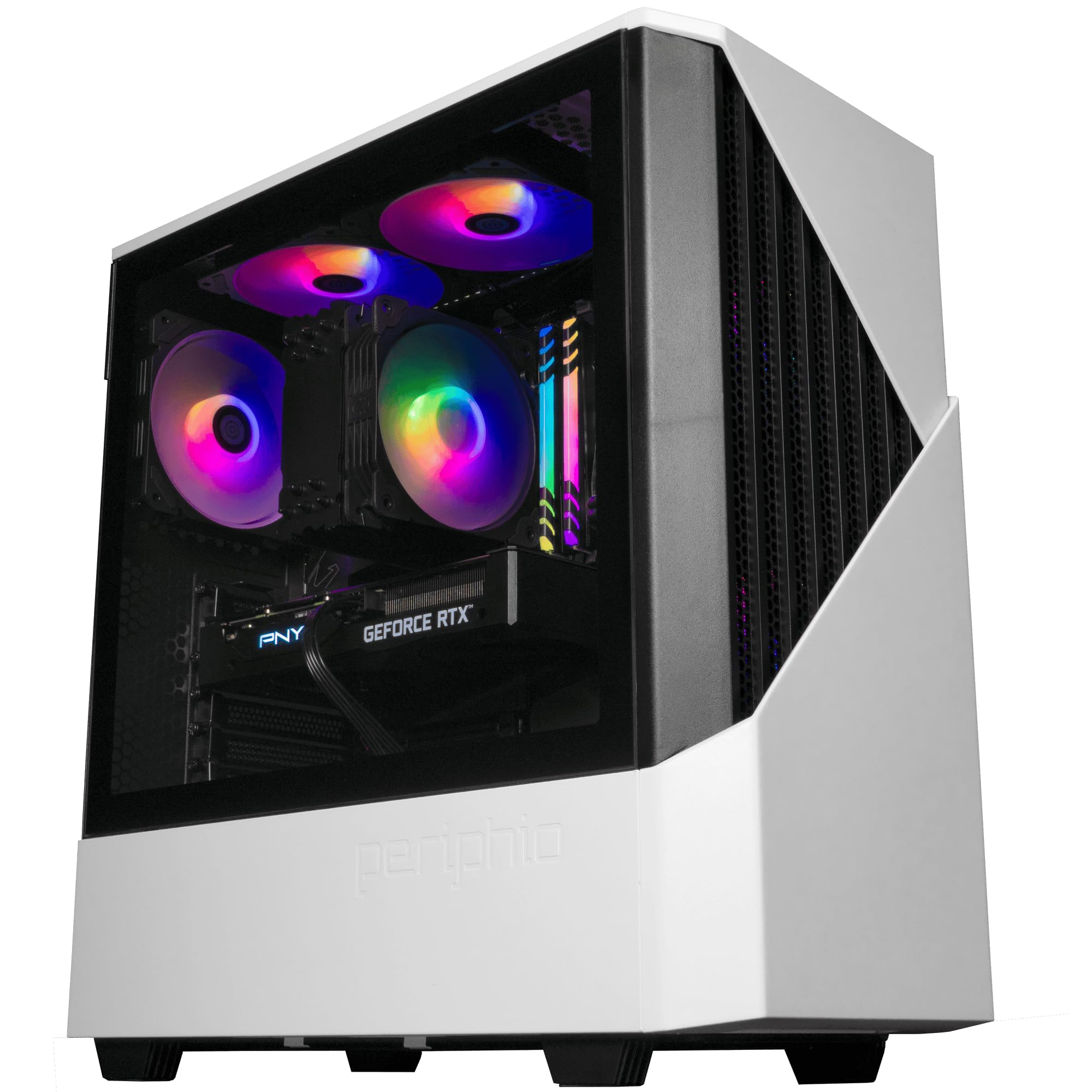 Periphio Citadel Prebuilt Gaming PC - VR Ready | GeForce RTX 3060 Ti GPU (8GB) | Intel Core i5-10400F CPU (4.3GHz Turbo) | 1TB NVMe SSD | 16GB DDR4 RAM | Gaming Desktop Computer | WiFi + BT