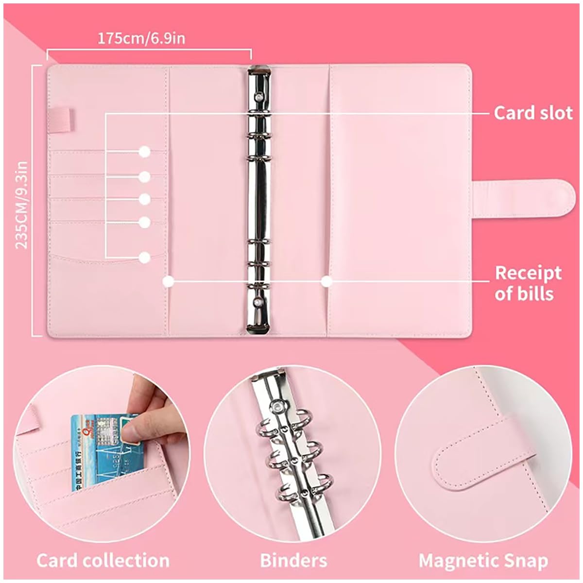 Savings Budget Binder with 100 Envelope money saving challenge, Cash Envelopes & Expense book for Saving