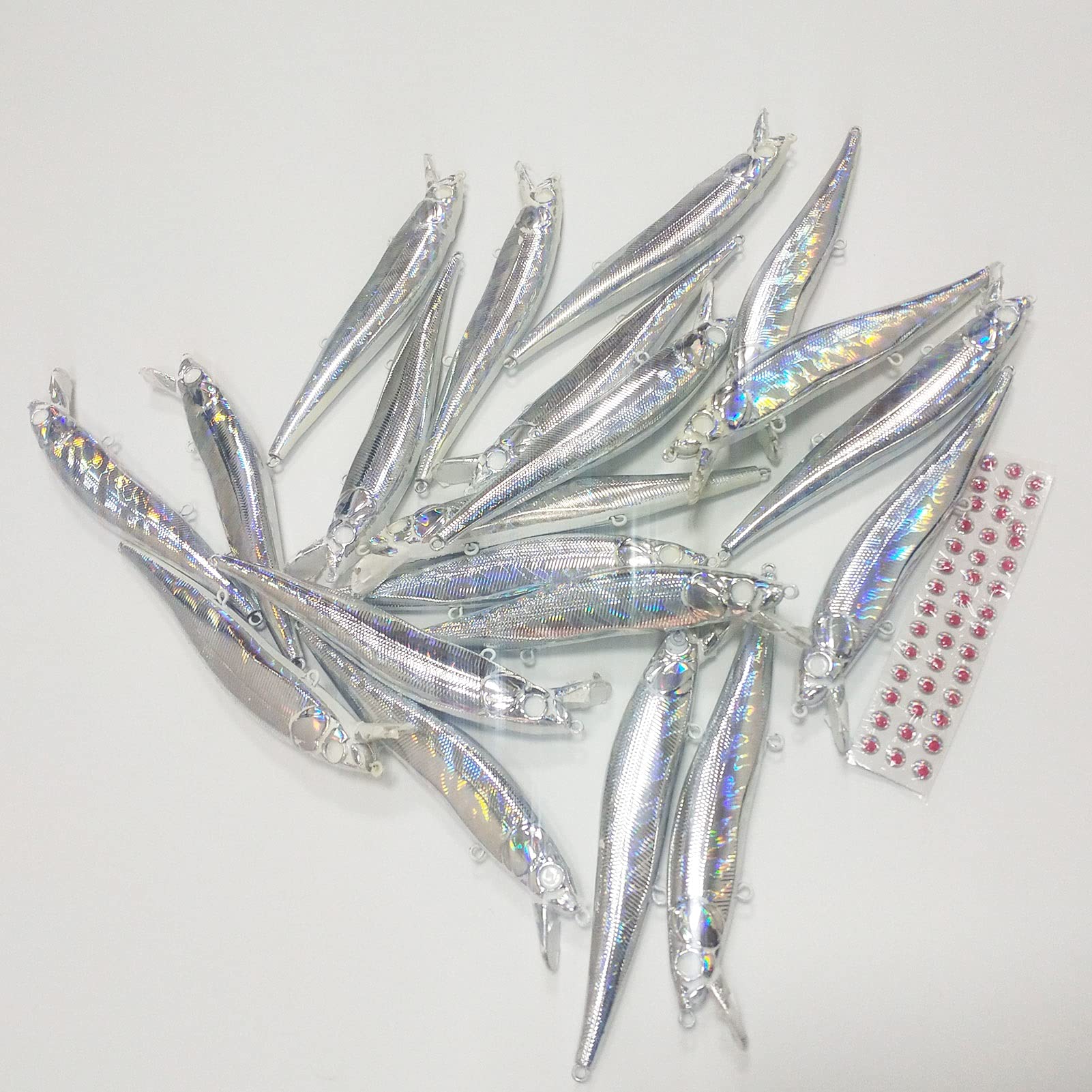 SLNFXC 20pcs/Set 12cm 12g Minnow Crankbait Hard Fishing Lures Holographic Slow Sinking Jerkbaits with Weight Transfer System