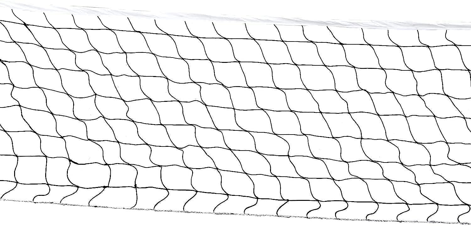 PetierWeit Volleyball Net with Steel Cable Rope Standard Size (32 FT x 3 FT) for Indoor and Outdoor Sports Backyard Beach Sand Pool