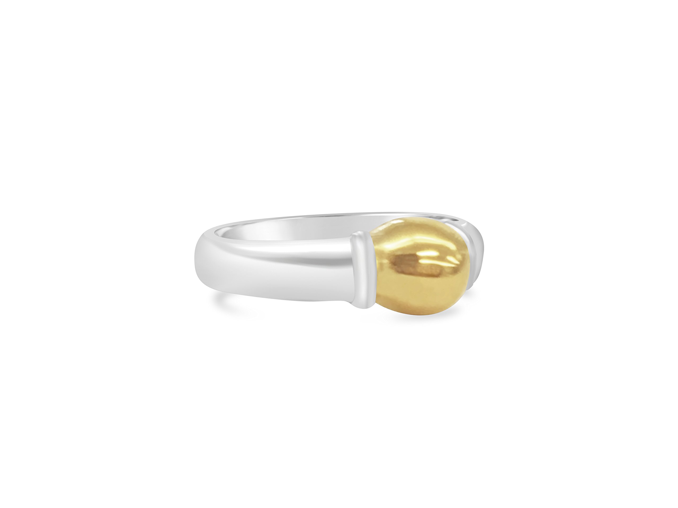 Michael's Jewelers-Provincetown Beach Ball from Cape Cod RING 925 Sterling Silver -Rhodium Gold (7.5)