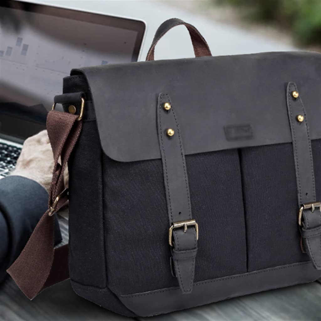 SLNFXC Men's Leisure Laptop Briefcase Canvas Business Handbag