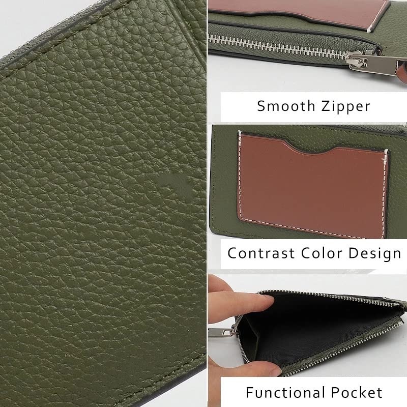 WYFDP Women Small Wallet Zip Coin Purse Patchwork Credit Multi Card Holders Female Daily Money Case
