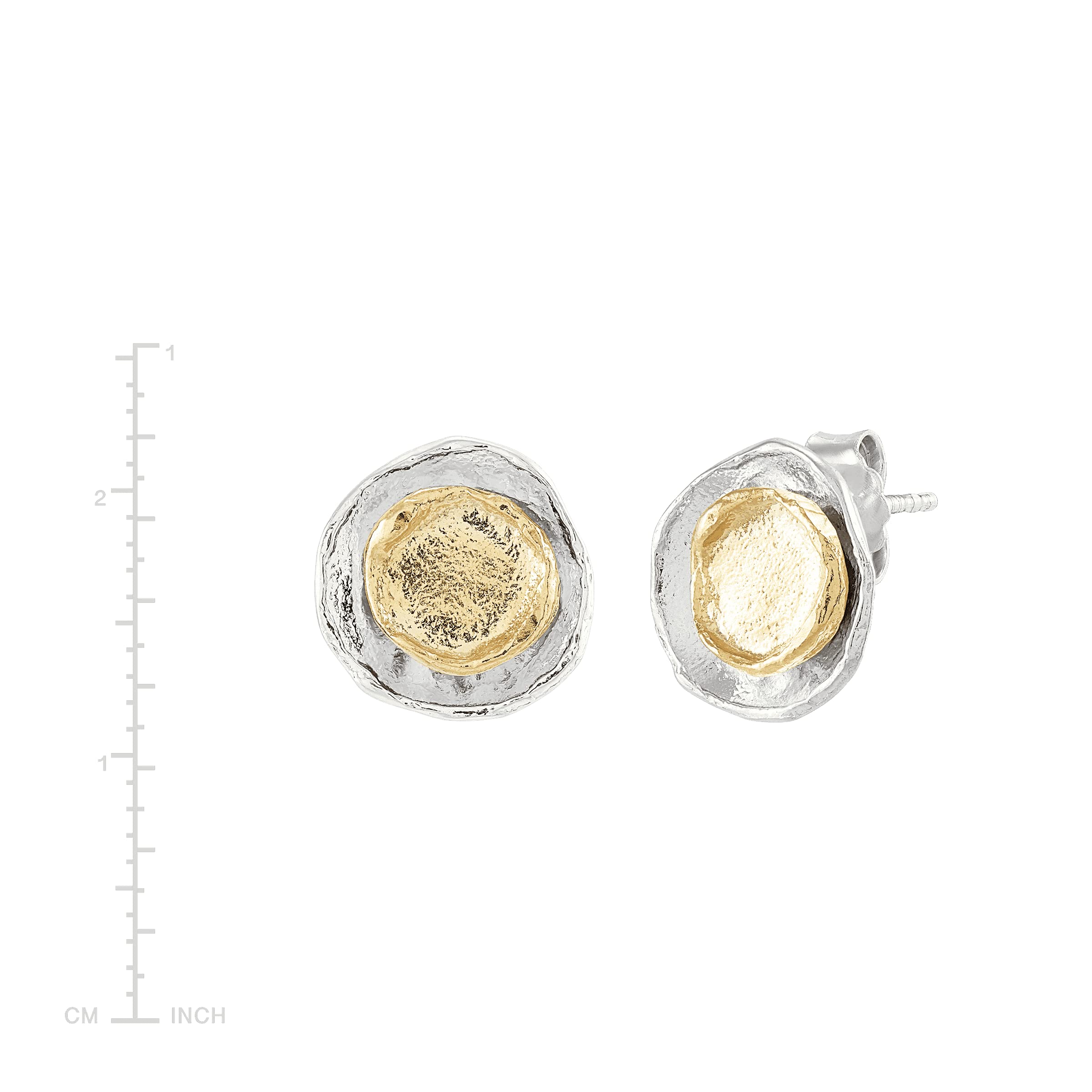 Silpada 'Another Realm' Stud Earrings in Sterling Silver and 14K Gold Plating