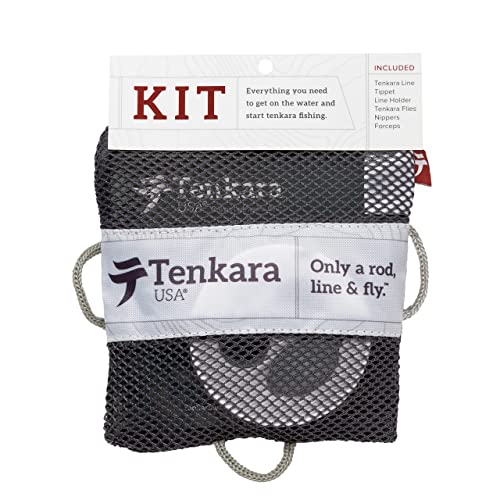 Tenkara USA Fly Fishing (Complete Set: HANE™ Rod + Starter Kit) | Super Compact, All-Around, Small Stream, Tight Waters - Carbon Fiber, Lightweight, Telescopic.