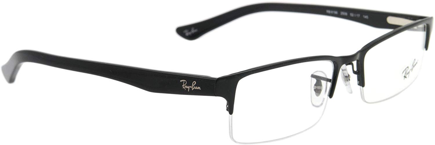 Ray-Ban RX 6196-2509 Eyeglasses Black w/Demo Lens, 54mm