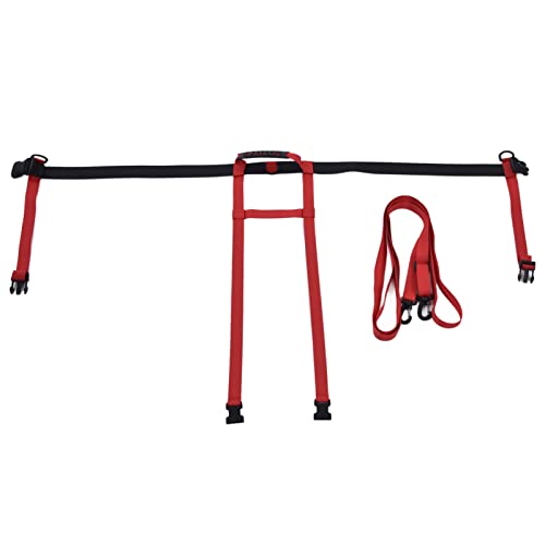 Tgoon Ski Shoulder Harness, Kids Skiing Harness Adjustable for Beginner for Skating(Red)