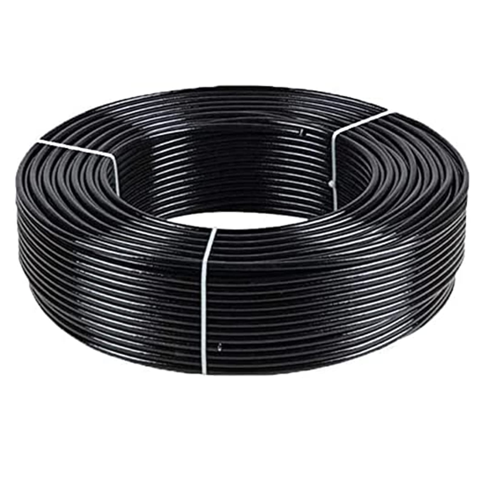 Pneumatic Air Line 1/4'' Od, 32.8FT Nylon Tubing Black Air Hose Line for Air Brake System,Air or Fluid Transfer (1/4'' OD)