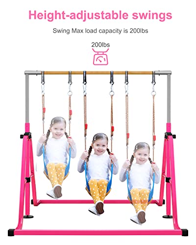 Tenpeek Gymnastics Bars for Home, Kids Expandable Gymnastic Bars, Adjustable Height Gymnastic Horizontal Bars,Expandable Kip Junior Training Bar