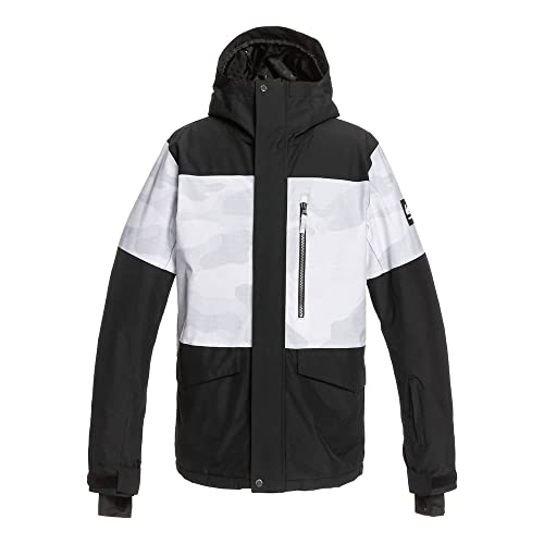 Quiksilver Men's Mission Printed Block Jacket S Snow White-Camouflage