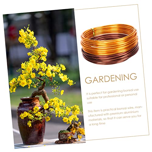 YARNOW 4pcs Practical Model Gardening Starter Brown Wire Golden Craft Climbing Making Holding Aluminum Sculpting Modelling Training Mm Plant Garden Bonsai Bike Tree Fence Wires Skeleton