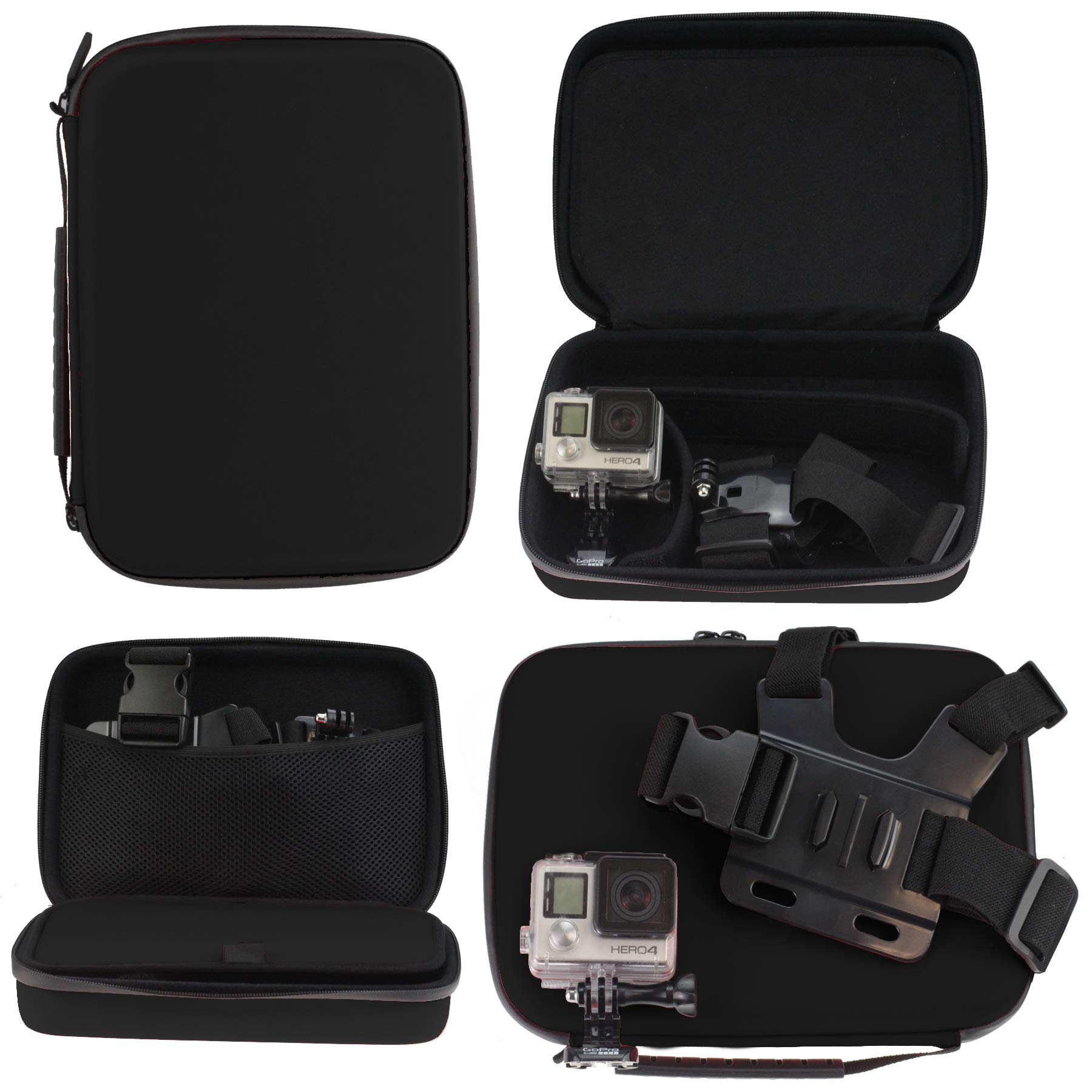 Navitech Black Heavy Duty Rugged Action Camera Hard Case/Cover Suitable Compatible with The Veho Muvi K2 pro Action Camera