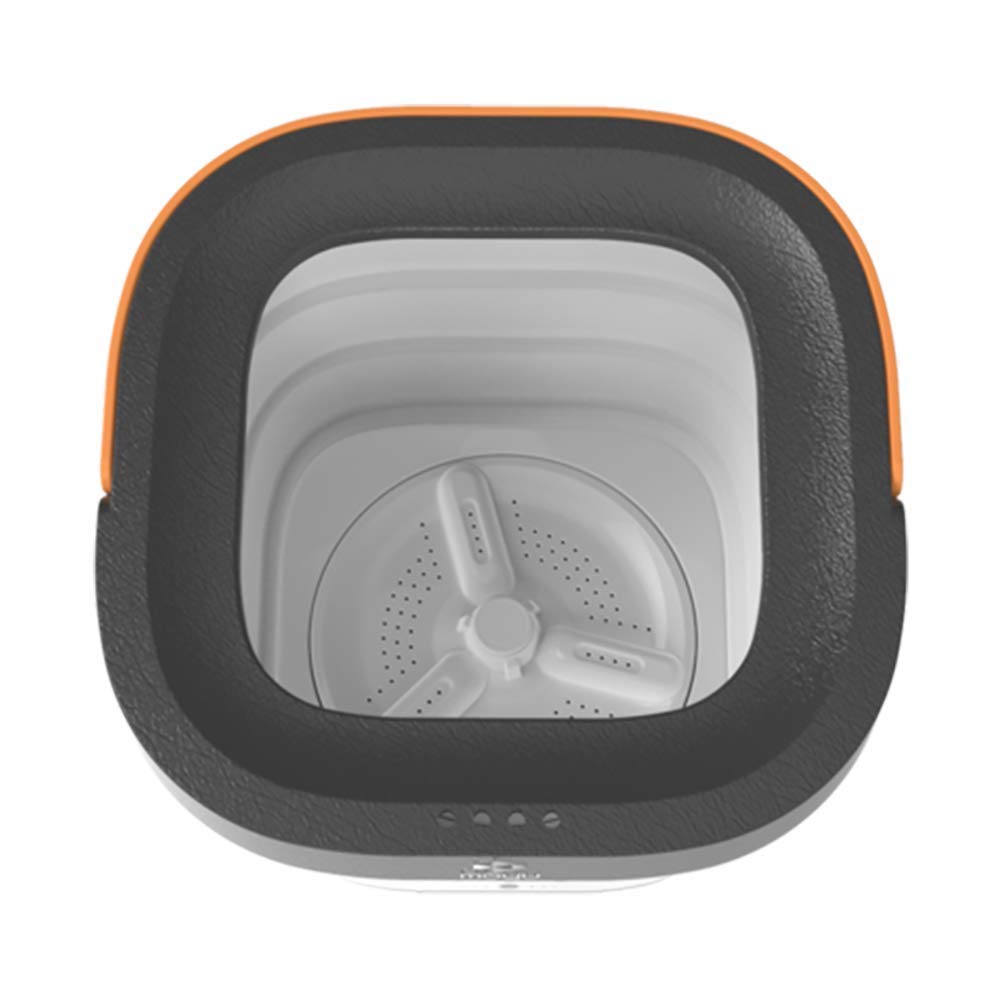 Portable Mini Folding Clothes Washing Machine, Bucket Automatic Home Travel Self-Driving Tour Underwear Foldable Washer, Pink