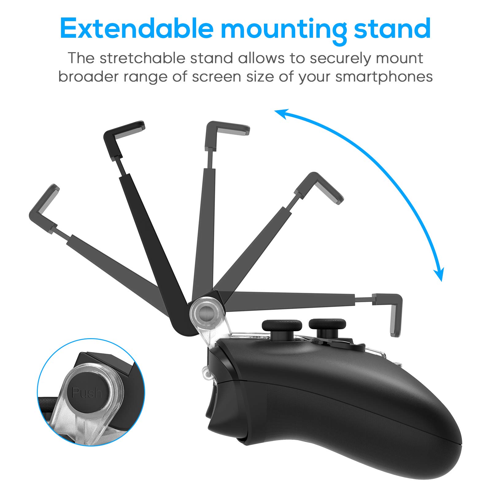 Phone Controller Mount Compatible with Xbox Series X/S Controller, YUANHOT Cellphone Clip Clamp Holder with Adjustable Bracket