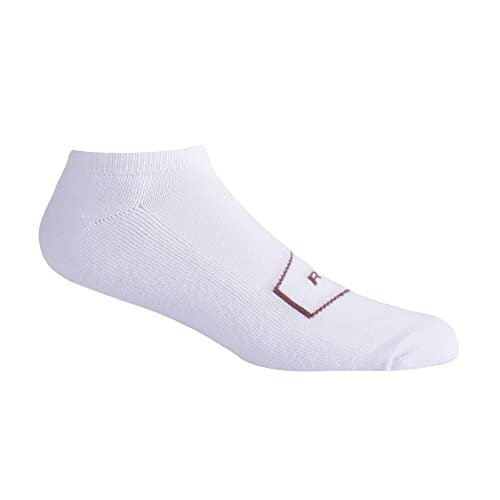 RVCA Men's Half Cushion Low Cut Socks, White, 10/13