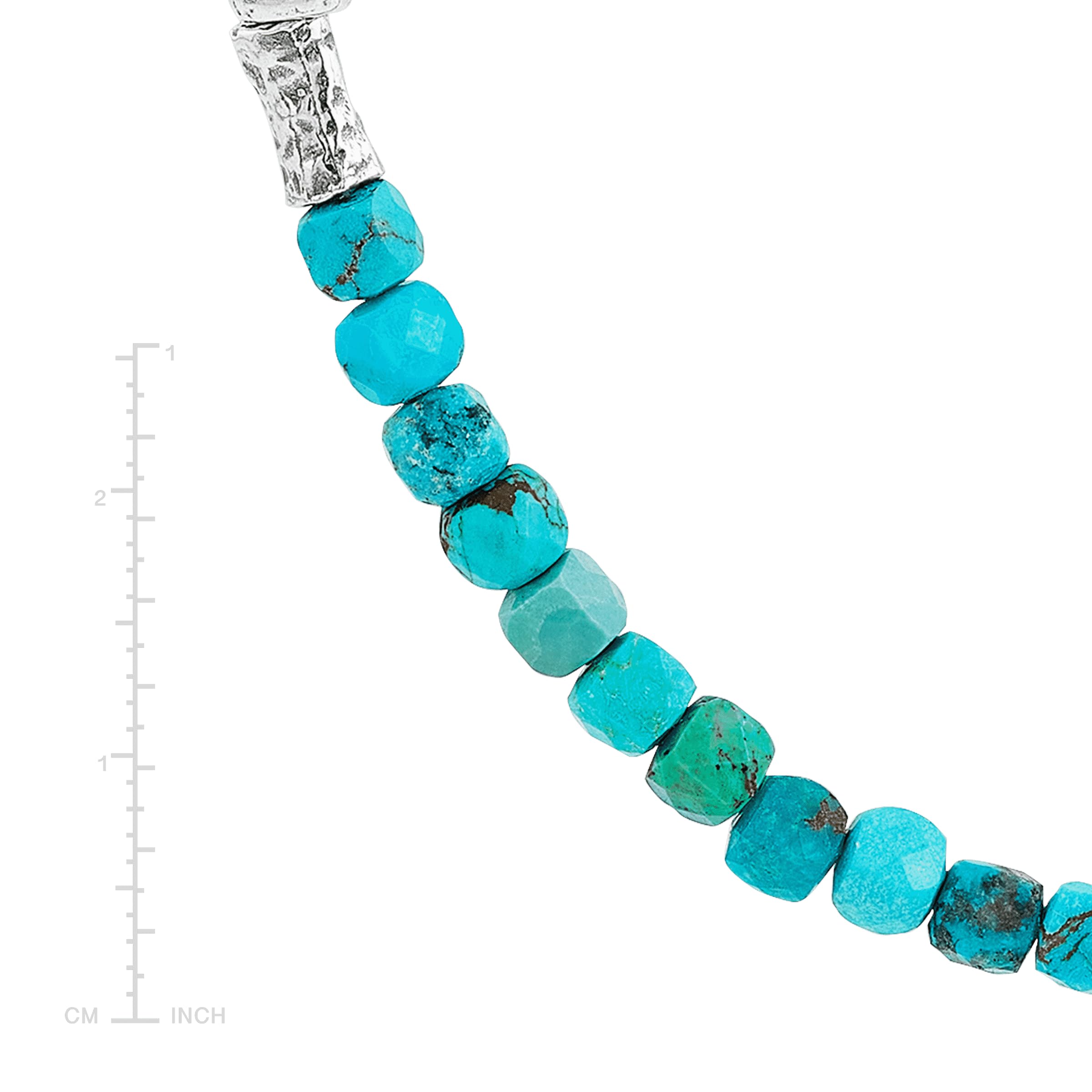 Silpada 'Mystic Beauty' Turquoise and Hematite Necklace in Sterling Silver, 16" + 2"