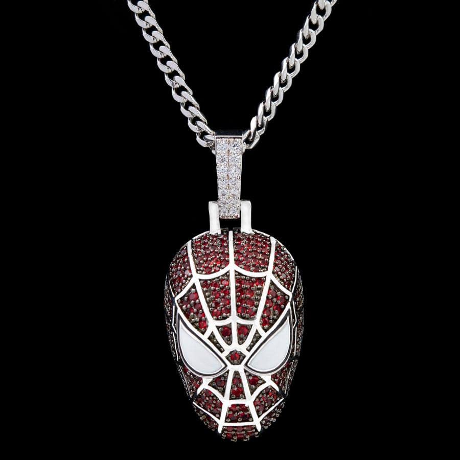 The GLD Shop [Marvel Spiderman Pendant - White Gold