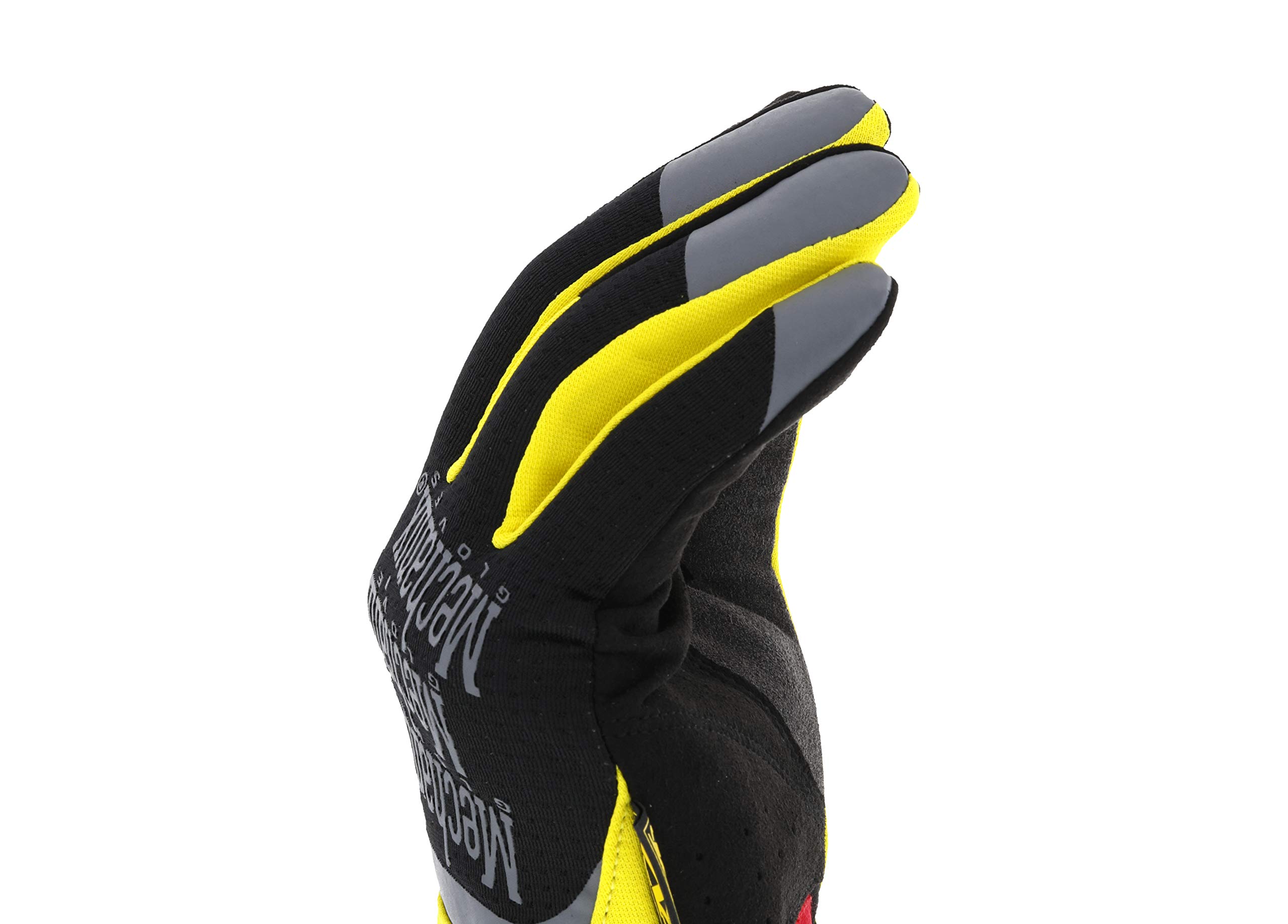 Mechanix Wear: FastFit Work Glove with Elastic Cuff for Secure Fit, Performance Gloves for Multi-Purpose Use, Touchscreen Capable Safety Gloves for Men (Yellow, Large)
