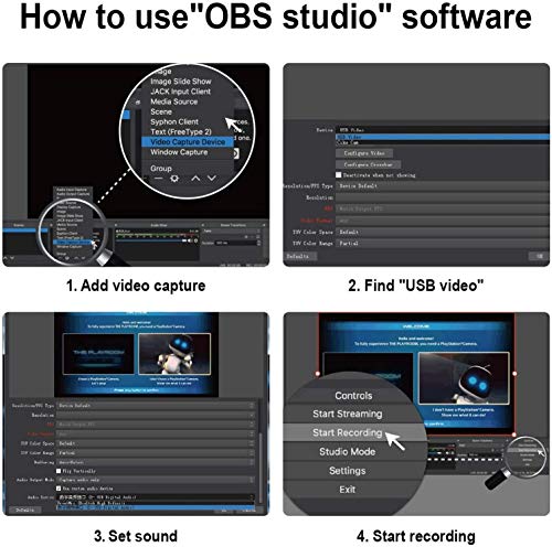 Mini Audio Video Capture Cards HDMI to USB 1080p Record Directly to Computer for PS4 Gaming, DSLR Camcorder, Streaming, Teaching, Video Conference, Live Broadcasting