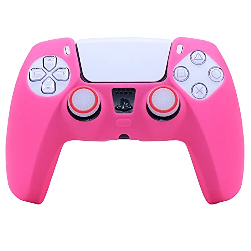 RALAN Controller Cover Silicone, Silicone Controller Cover Skin Protector in Dark Compatible for Ps5 Controller with Thumb Grip x 8,L2,R2 X2.
