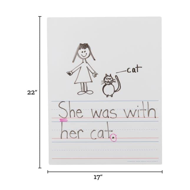 Really Good Stuff Jumbo Dry Erase Magnetic Draw and Write Page - 1 Sheet, 17" x 22" | for Whiteboard or Fridge, Classroom Essentials & Must Have | Home, School, & Office