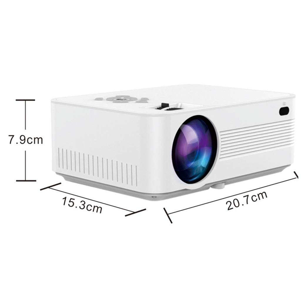 ZYZMH Mini Movie Projector, Multimedia Home Theater Video Projector with Cable, Full HD Video Projector