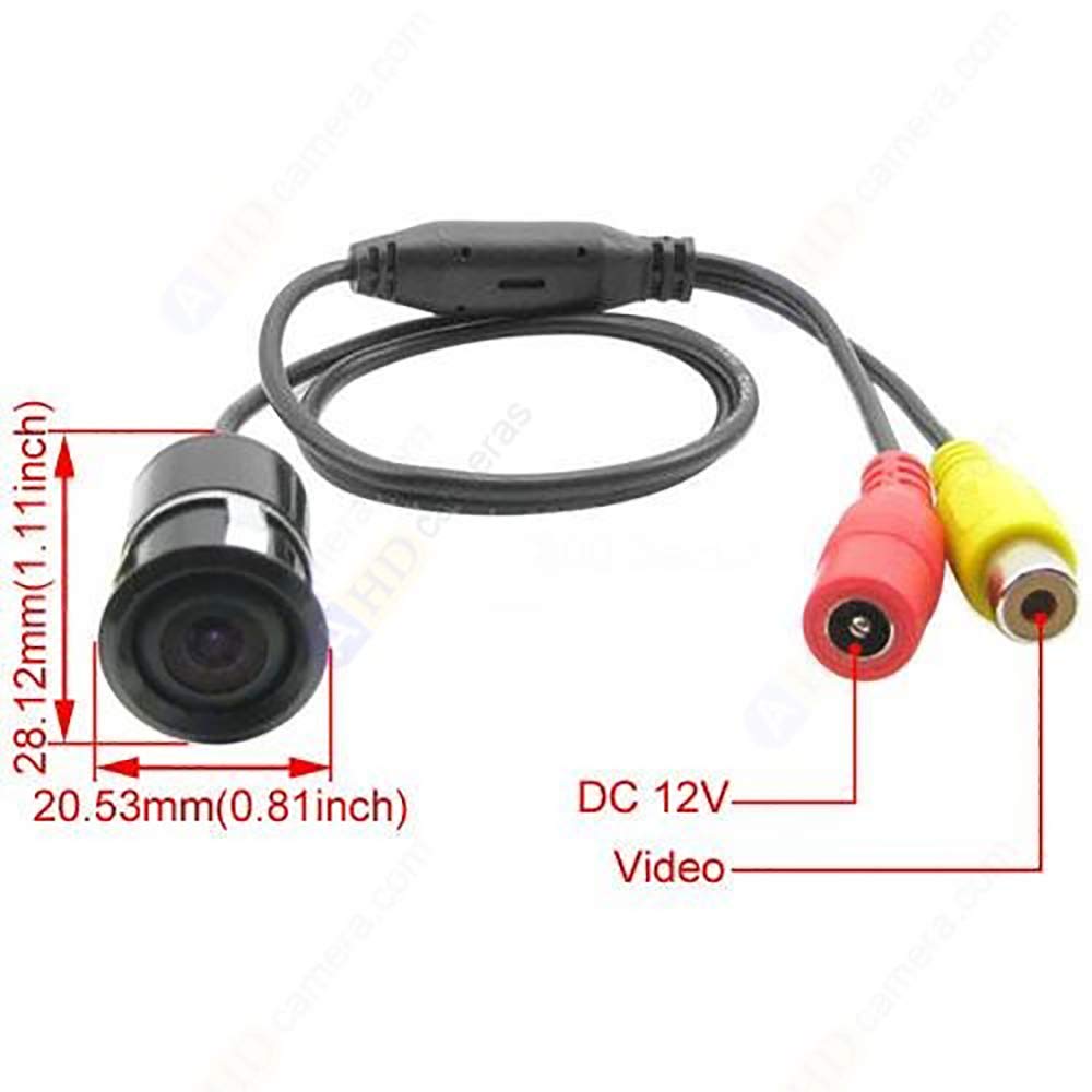 Mini Car Rear View Camera, HD Color Image Universal Backup Camera, 90 Degree Viewing Angle Reversing Camera, Parking Camera Waterproof