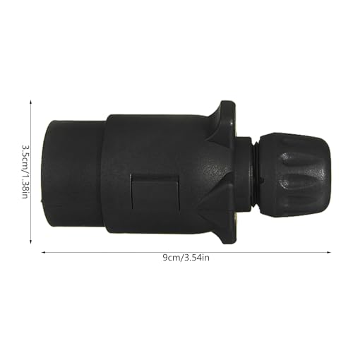Vdaxvme 7 Pin Adapter Trailer Connector 12V Towbar Towing Waterproof Socket Adapter Standard European Car Truck Caravans Trailer Light Connector 7-Way Round Pin Adapter