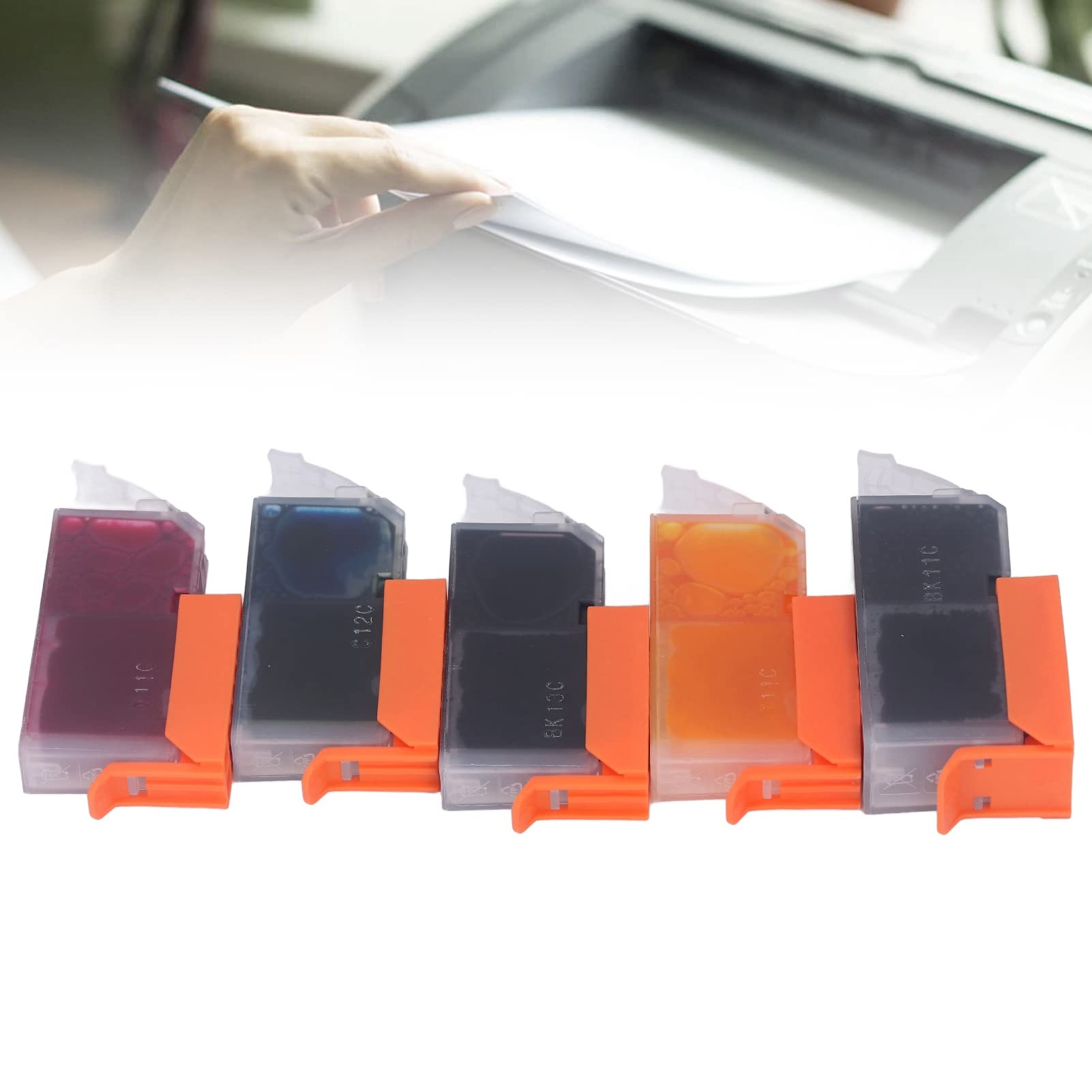 Printer Cartridge Ink Cartridge with Ink for PIXMA IP4870 IP4970 IX6560 Printer (BK BK C M Y 5 Colors)