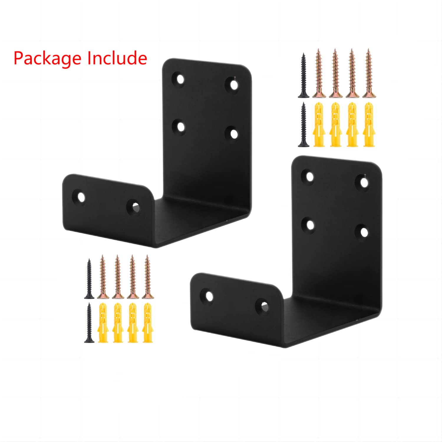 YMSZGBZG Heavy Duty Mantel Brackets,Floating Shelf Fireplace Bracket,U-Shaped Beam-Style Mantel Support(2 Packs). (4x4x3)