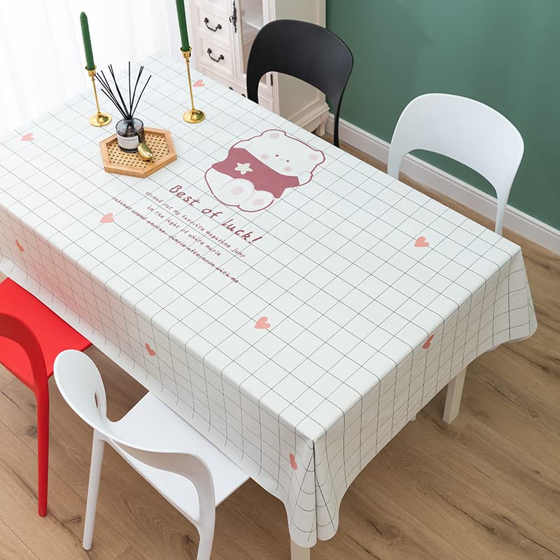 Small Fresh Fashion Simple Tablecloth, Waterproof Tablecloth Rectangle Cute Light Luxury Coffee Table Table mat A18 140x160cm