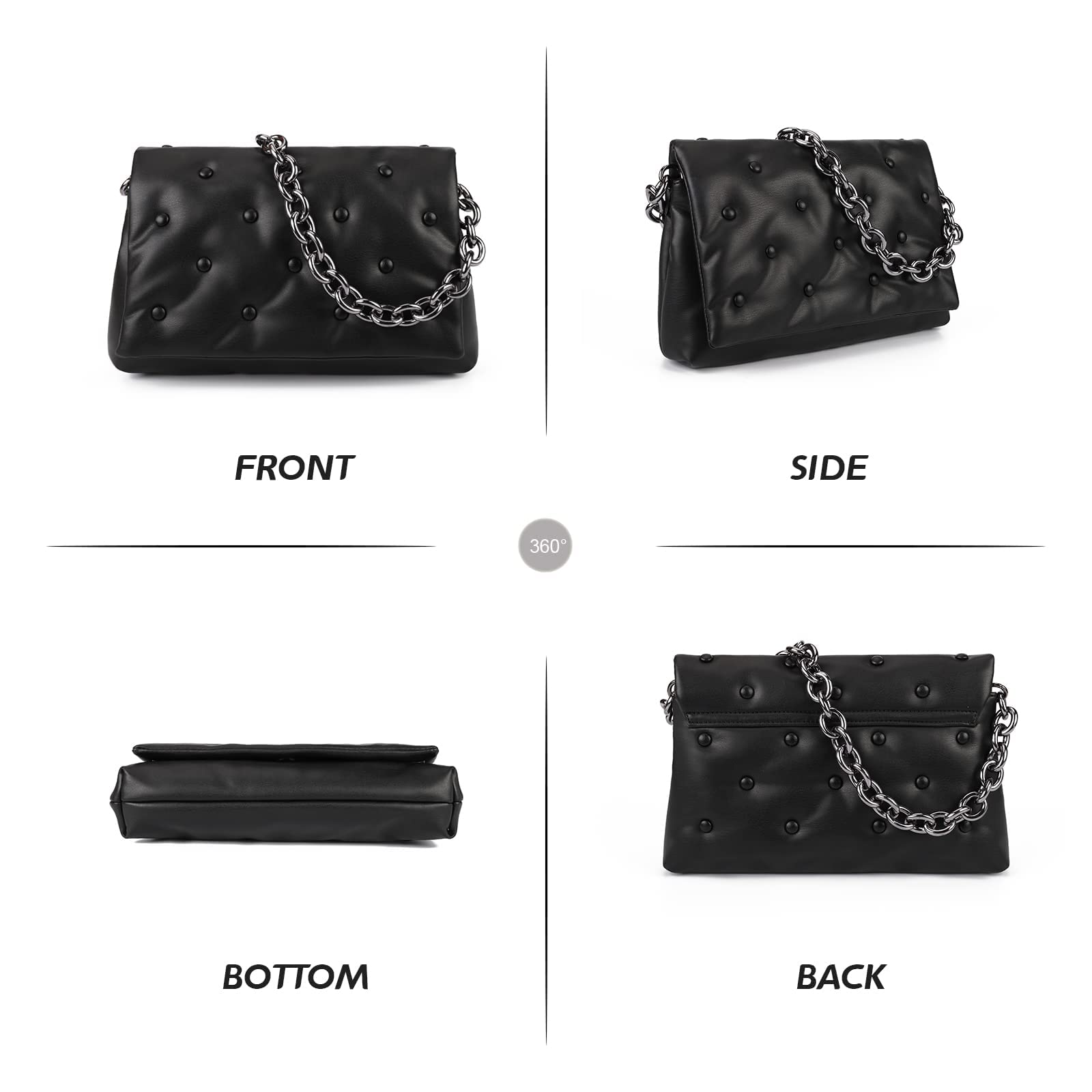 Women's Shoulder Handbags Designer Tote Bags and Purses with Chain Strap